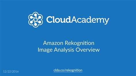 amazon rekognition image analysis overview pdf computing