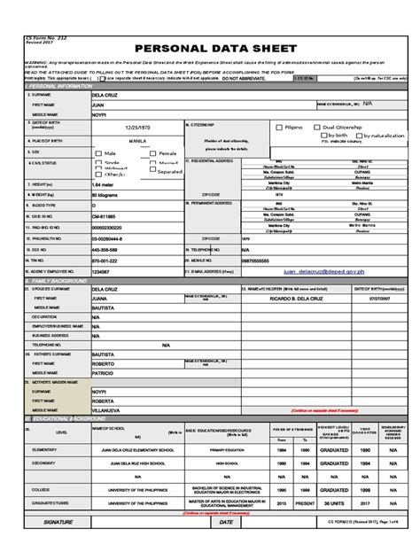 Sample Pds Page 1 4 1 Pdf Social Institutions