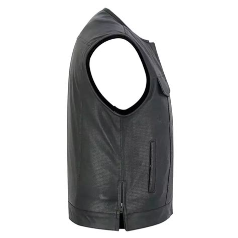 Mens Premium Perforated Single Back Panel Concealment Vest Mc Gear