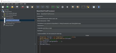 Jmeter 添加 Beanshell Postprocessor，读取响应保存文件时报错 大风大雨 博客园