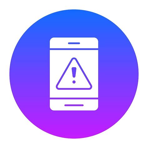 Premium Vector Mobile Warning Vector Illustration