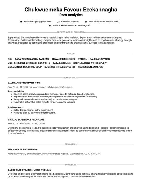 data analytics resume pdf data analysis analytics