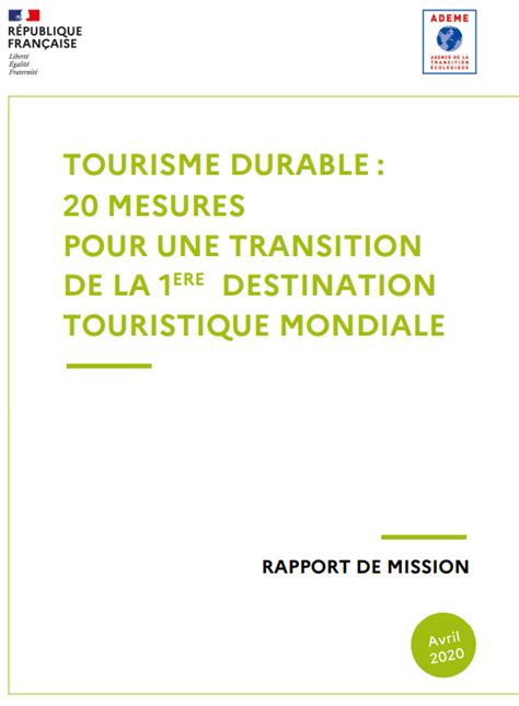 Tourisme durable mesures pour une transition de la ère destination touristique mondiale