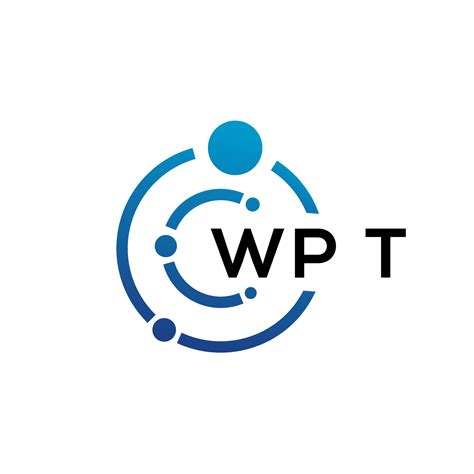 Wpt Letter Technology Logo Design On White Background Wpt Creative