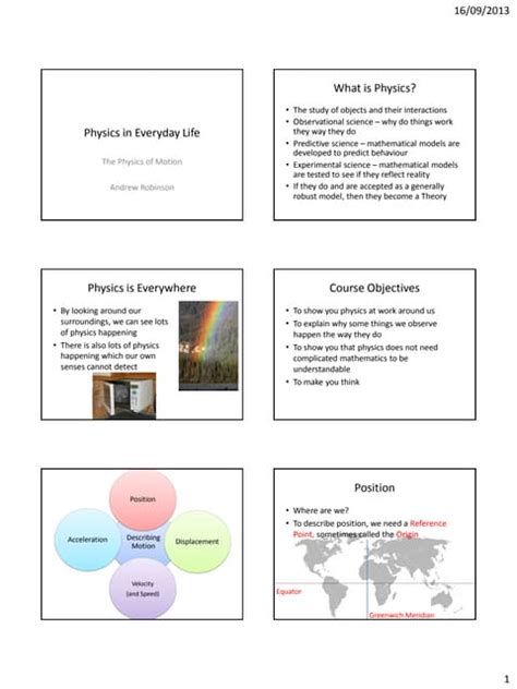 Physics In Everyday Life Motion Pdf