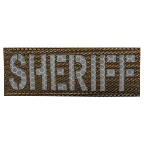 Uuken 4x1 4 Inches Reflective Laser Cut Sheriff Department Officer Pat