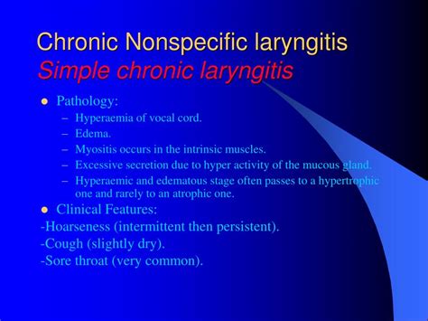 Ppt Chronic Laryngitis Powerpoint Presentation Free Download Id