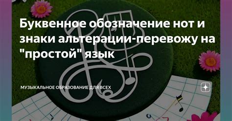 Буквенное обозначение нот и знаки альтерации-перевожу на "простой" язык ...