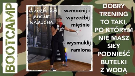 BOOTCAMP Dzień 23 TRENING SIŁOWY MOCNE RAMIONA ćwiczenia na