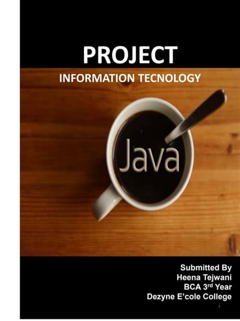 heena tejwani project on java final year bca dezyne e cole college pdf