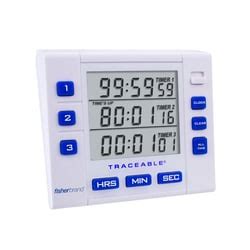Fisherbrand Traceable Digital Three Channel Alarm Timer With Triple Line LCD Hr Min