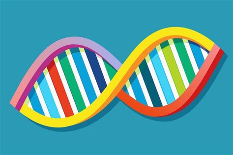 Premium Vector A Dna Double Helix Icon With Vibrant Colors