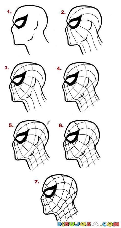 Como Aprender A Dibujar Al Hombre Arana En 7 Pasos Para Pintar Y Colorear A Spiderman Kunst