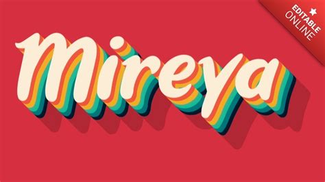 Mireya Retro Vintage 3d Text Effect Generator