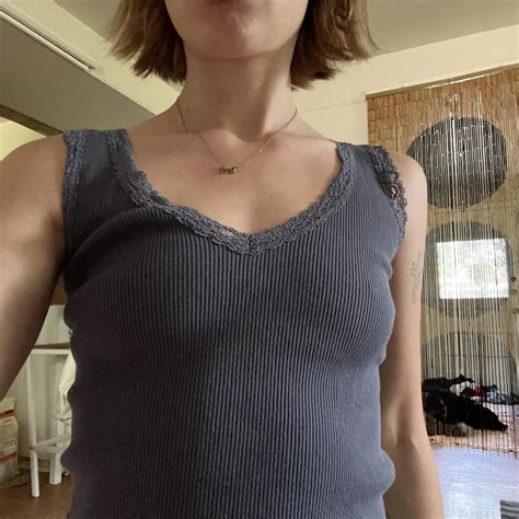 Brandy Melville Ronnie V Neck Lace Depop