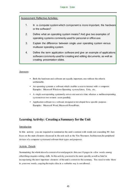 Introduction To Computer Science 11 45 Assessment Reflective