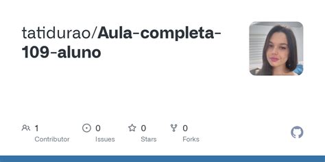 GitHub Tatidurao Aula Completa 109 Aluno