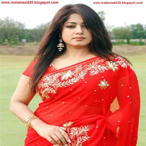 Bangladesh Actress Mousumi Hot In Red Saree Hot Pictures And Hot Sexy