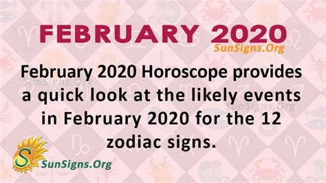 February 2020 Horoscope Predictions For All Sunsigns Org