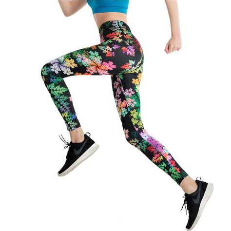 Fashion Printing High Waist Loose Ankle Length Elastic Slim Leggings Women Casual Sweat