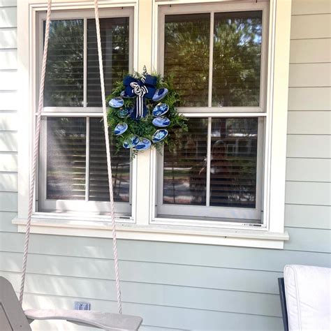 Clam Shell Wreath~navy Floral Etsy