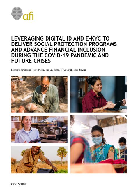 Leveraging Digital Id And E Kyc To Deliver Social Protection Programs And Advance Financial