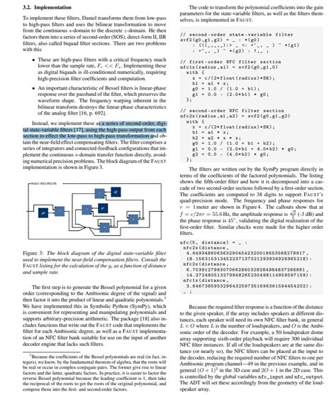 How To Implement A Series Of Second Order Digital State Variable Filters In MATLAB Signal
