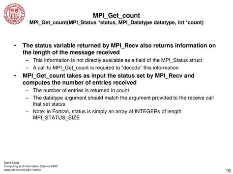Ppt Distributed Memory Programming Using Advanced Mpi Message Passing Interface Powerpoint