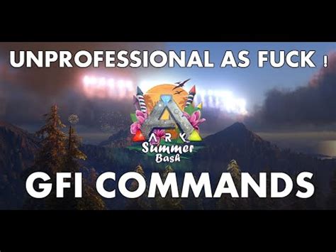ARK SUMMER BASH GFI COMMANDS YouTube