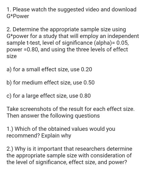 Solved 1 Please Watch The Suggested Video And Download Gpower 2