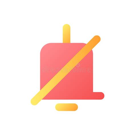 Mute Notification Sound Pixel Perfect Flat Gradient Color Ui Icon Stock