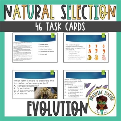 Natural Selection And Evolution Task Cards By Brainiac Teacher Tpt