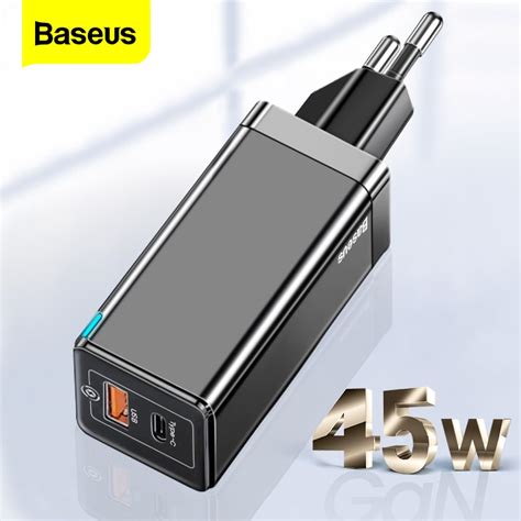 מטען Baseus GaN 45W כולל כבל Type C » דילז - מועדון צרכנות חברתית