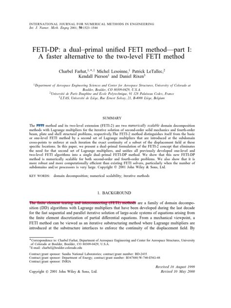 Feti Pdf Mathematical Analysis Computational Science