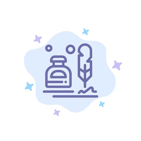 Ink Erite Fur Letter Office Blue Icon On Abstract Cloud Background 19101614 Vector Art At Vecteezy