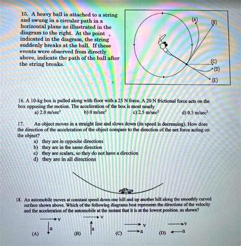 Solved A Heavy Ball Is Attached To A String And Swung In A Circular Path In A Horizontal