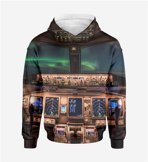 Boeing 777 Cockpit Printed 3d Hoodies Aviation Shop