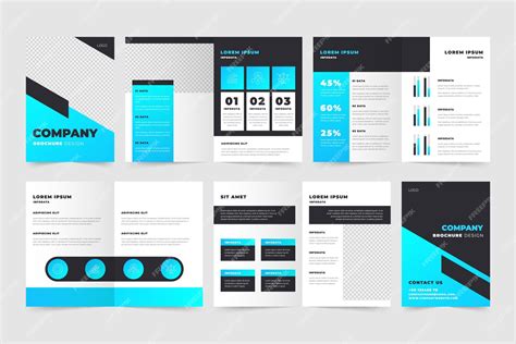 기업 브로슈어 서식 파일 디자인 무료 벡터