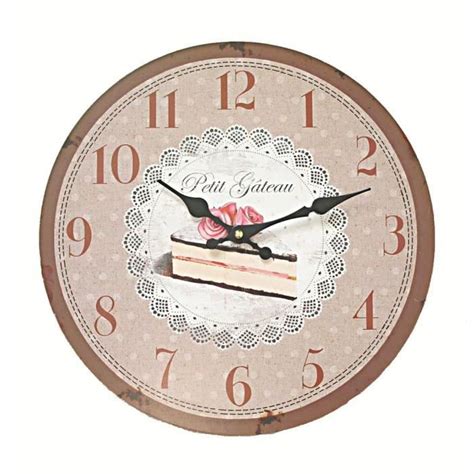 PENDULE HORLOGE Murale Neuve DECO Bois Gateau Cdiscount Maison