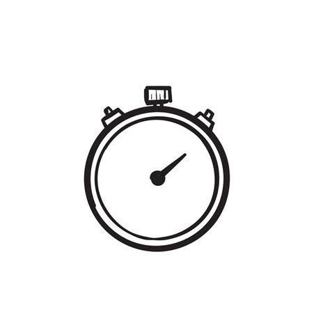 Hand Drawn Stopwatch Timer Icon Vector Flat Design Doodle Style 4473285 Vector Art At Vecteezy