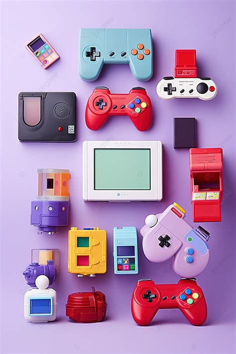 일부 파스텔 색상의 배경에 있는 다른 전자 제품의 사진 배경 화면 및 일러스트 무료 다운로드 Pngtree