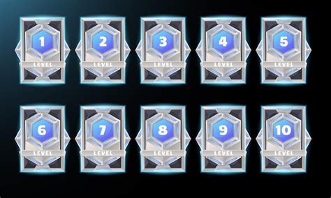 게임 Ui 디자인을 위한 레벨 번호가 있는 골드 배지 프리미엄 벡터