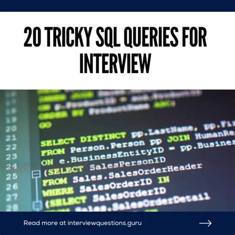 20 Tricky Sql Queries For Interview Land Your Dream Job