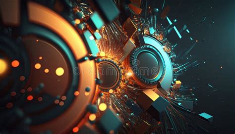 Modern Technology Background Generative Ai Stock Illustration