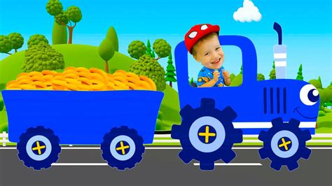 Синий трактор Фрукты Песенки для детей Youtube