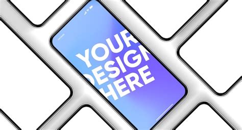 3d высококачественный макет смартфона с различными углами и
