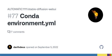 Conda Environment Yml Issue AUTOMATIC Stable Diffusion Webui GitHub