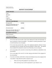 Ucpr Form 5 V3 Pdf Form 5 Version 3 UCPR 6 8 And 36 8A NOTICE TO OCCUPIER COURT DETAILS Court