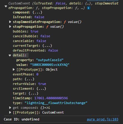 Visual Workflow Lwc Component On Screen Flow Returns Case Id But Not