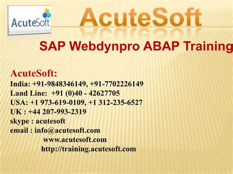 sap webdynpro abap training ppsx
